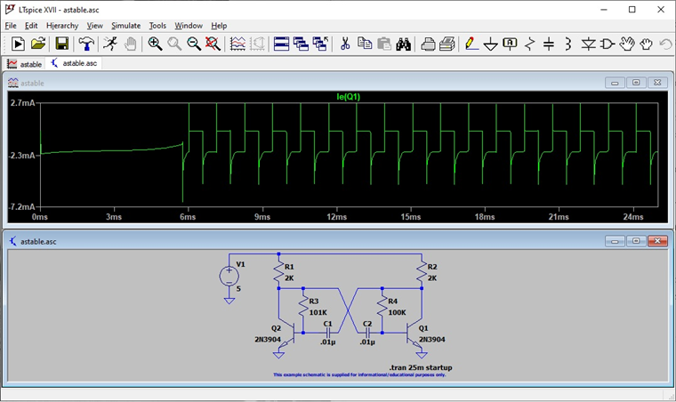 Tutorial for distance on-line learning (by EDUMOTIVA): LTspice